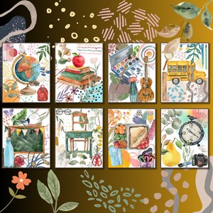 Set of 8 School Printable Classroom Decor Back to School Elementary ...