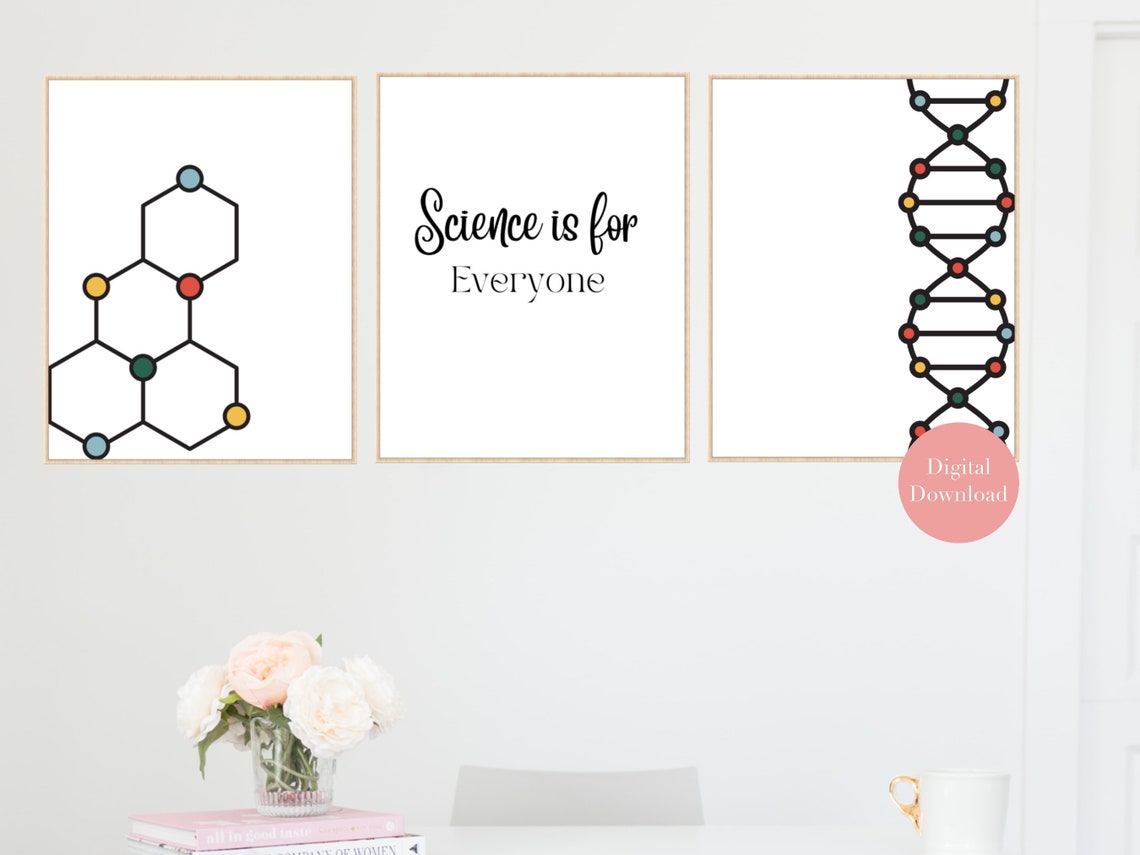 3 Science Printable Posters Science is for Everyone - Etsy