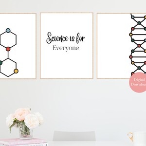3 Science Printable Posters, Science is for Everyone Sign,science ...