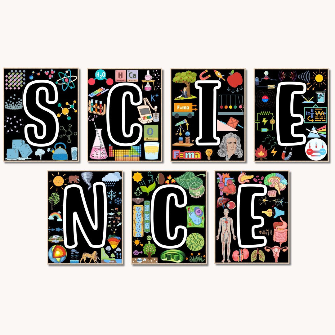 Science Decor Science Class Gallery Wall Science Art High School Middle ...
