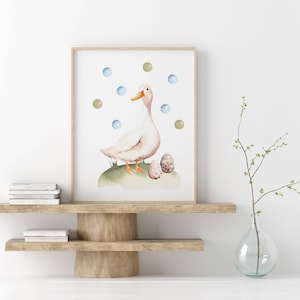 Silly Goose Wall Art Nursery Decor Farm Animal Printable Girl's Room ...