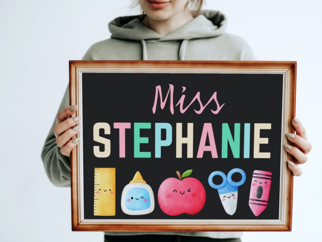 Custom Digital Print, Teacher Custom Name, Teacher Gift, Personalized ...