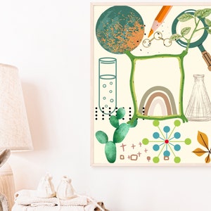 Boho Science Nursery Prints, Biology Classroom Decor (digital Download ...