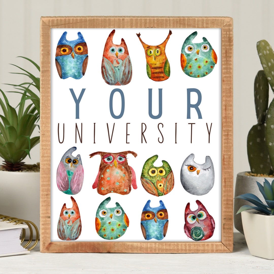 Personalized University Name Wall Art Personalized School Name ...