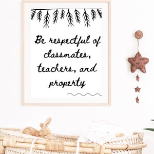 Classroom Rules Posters Printable Bulletin Board Classroom Agreement ...