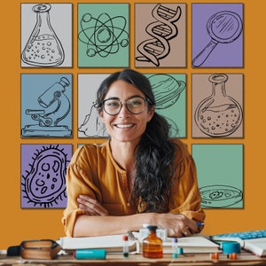 Science Classroom Posters Set of 12 Biology Chemistry Earth Science ...