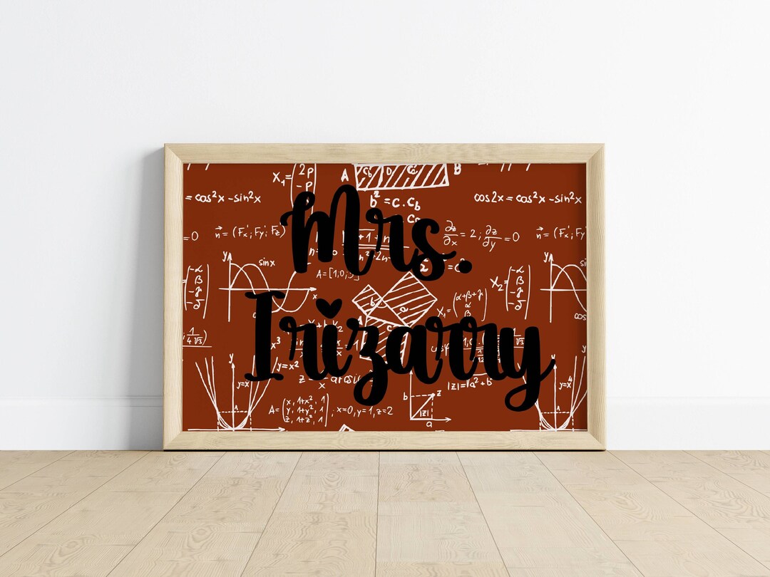 Personalized Math TEACHER SIGN Custom Math Teacher Door Sign Math ...