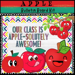 Apple Bulletin Board Kit Back to School September Bulletin Board Kit ...