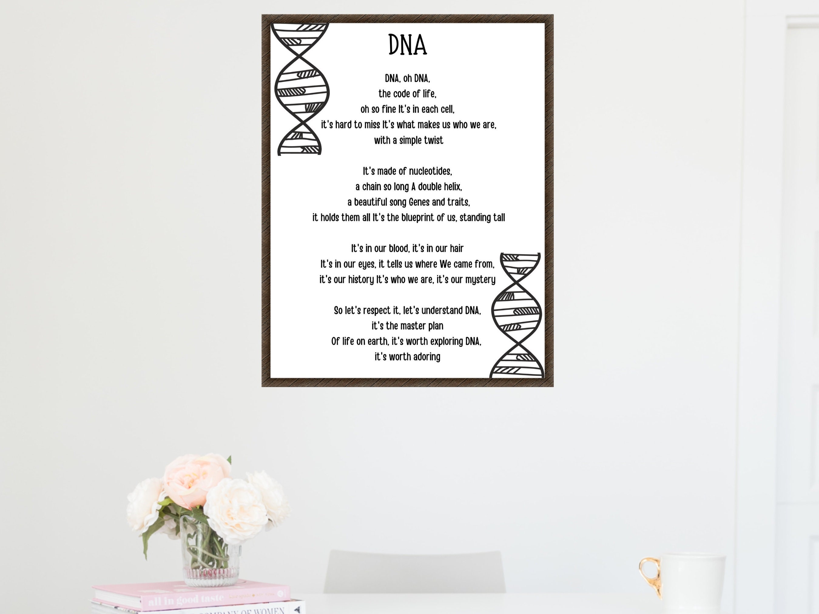 DNA Poem Science Posters Classroom Decor Gift to a Science - Etsy UK