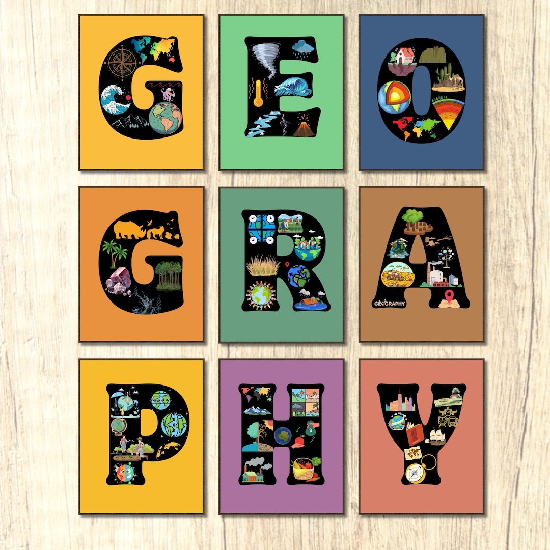 Geography Poster World Geography Learning Poster Classroom Printable ...