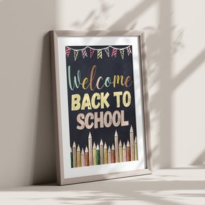 Welcome Back to School Sign Back to School Bulletin Board Sign New ...