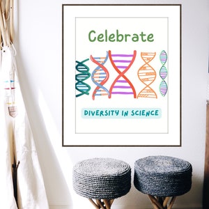 Diversity in Science Prints, DNA Art, Great Poster for Teachers ...
