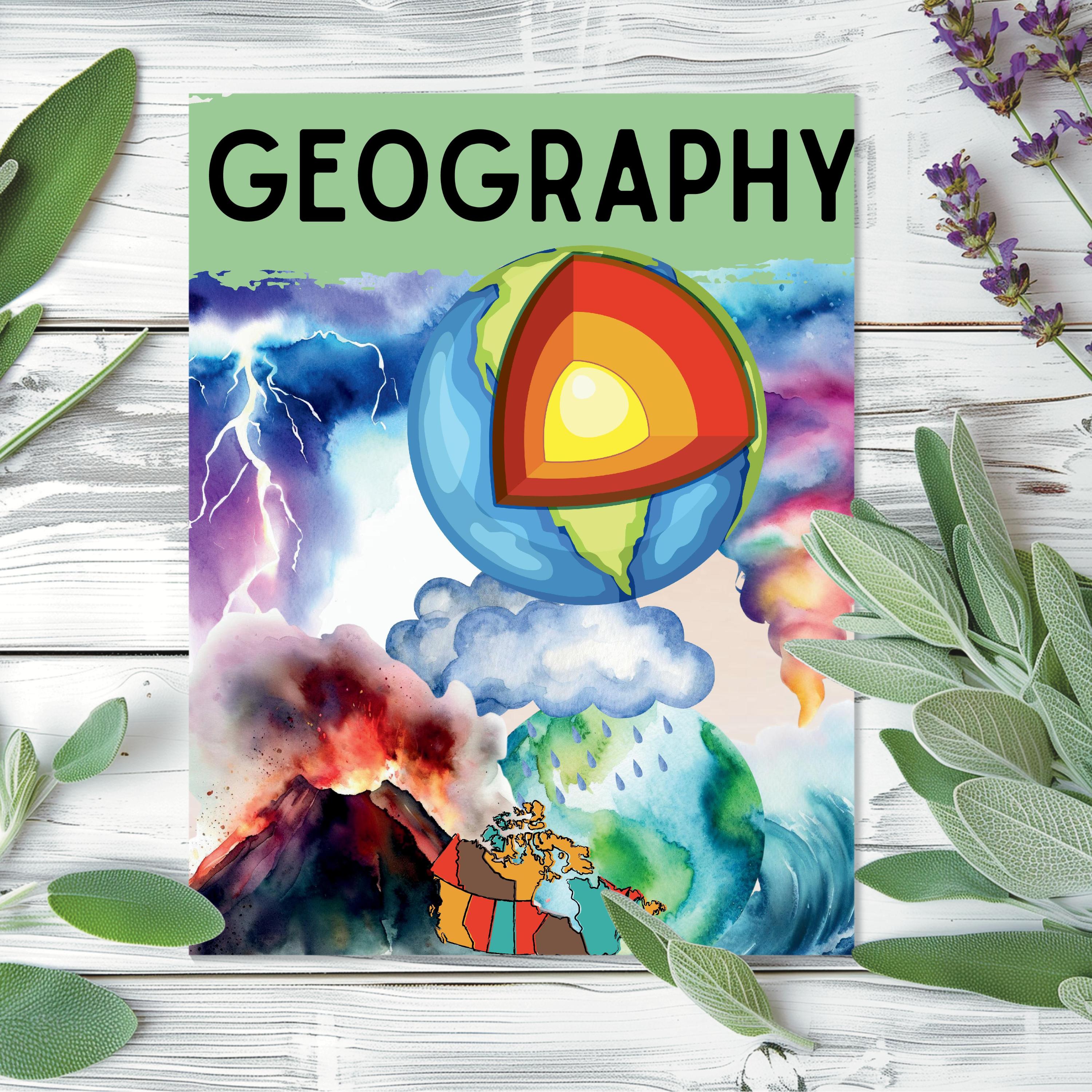 GEOGRAPHY Subject Binder Cover Printable Back to School Teacher Binder ...
