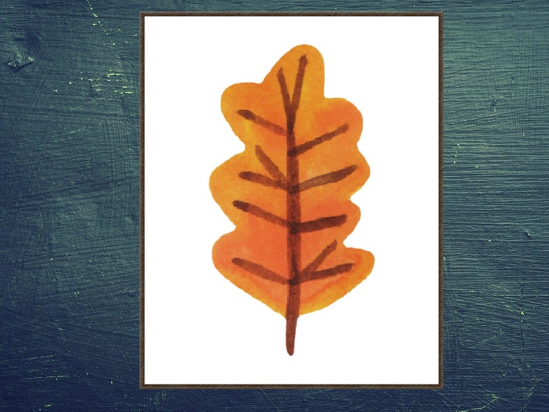 FULL Set of 8 Fall Leaves Pumpkins Digital Prints Autumn - Etsy