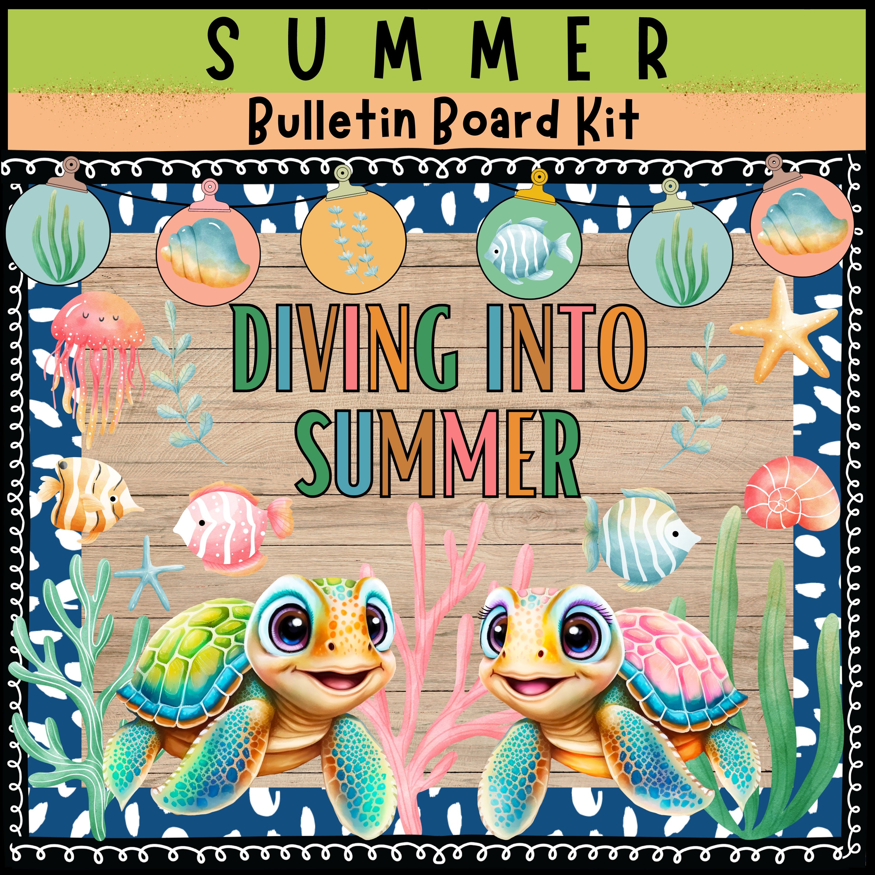 Summer Bulletin Board Kit Ocean Bulletin Board Kit Under the Water ...