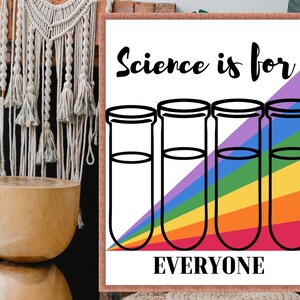 Science is for Everyone Digital Download, Pride Print, Science ...