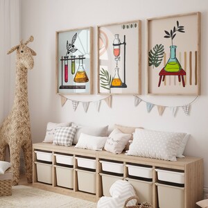 Science Class Decor Chemistry Classroom Wall Prints Laboratory Wall Art ...