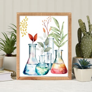 Science Print, Chemistry Printable, Watercolor Art, Science Poster ...