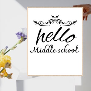 Printable Next Stop Middle School, 5th Grade, 6th Grade, Junior High ...