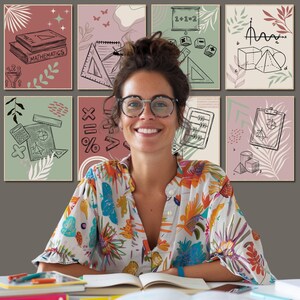 Math Classroom Decor Math Decoration Math Teacher Gift Math Bulletin ...