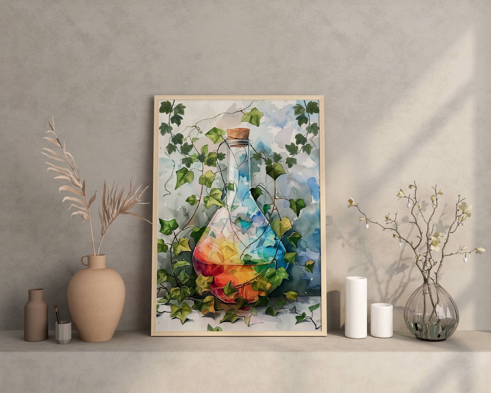 Scientist Gift Science Poster Chemistry Art Watercolor Science Wall Art ...