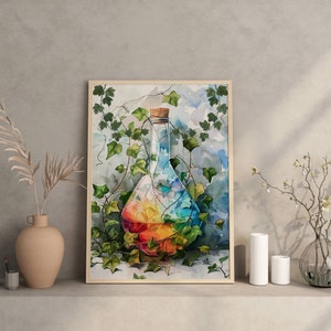 Scientist Gift Science Poster Chemistry Art Watercolor Science Wall Art ...
