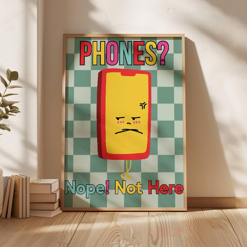 No Phones Poster Classroom Art School Poster Teacher Poster Teacher ...