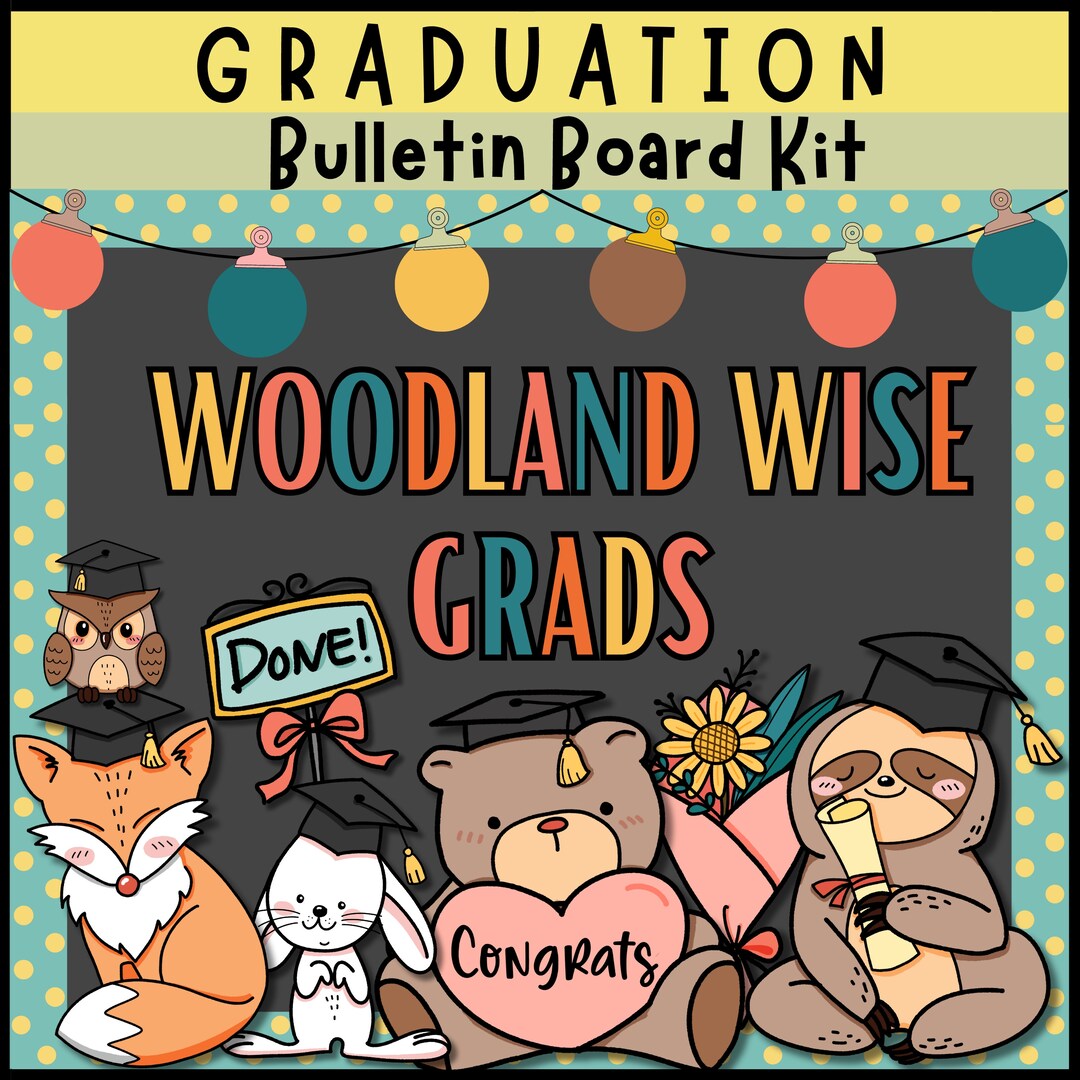 Graduation Bulletin Board Kit Easy Bulletin Board Middle School Decor ...