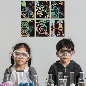 Science Class Gallery Wall Art Set Biology Wall Art Science Classroom ...