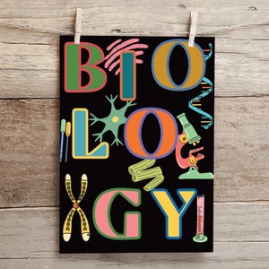 Biology Wall Art, Biology Classroom Decor, Biology Lab Decor, Biology ...