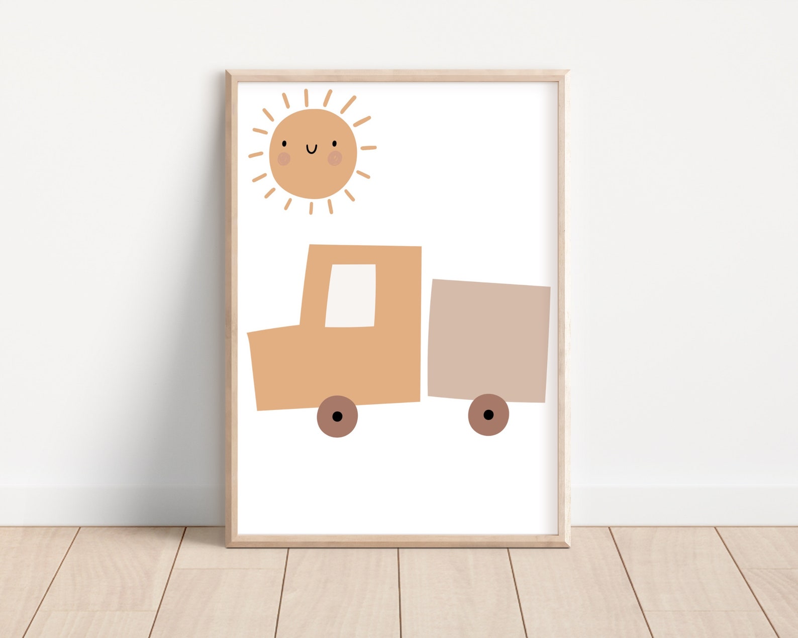 Boho Watercolor Vehicle Prints, Transportation Nursery Decor (digital ...