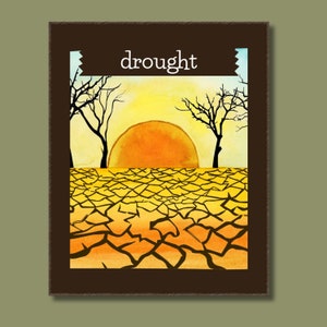 Natural Disasters Prints Watercolor Classroom Decor Science Wall Arts ...