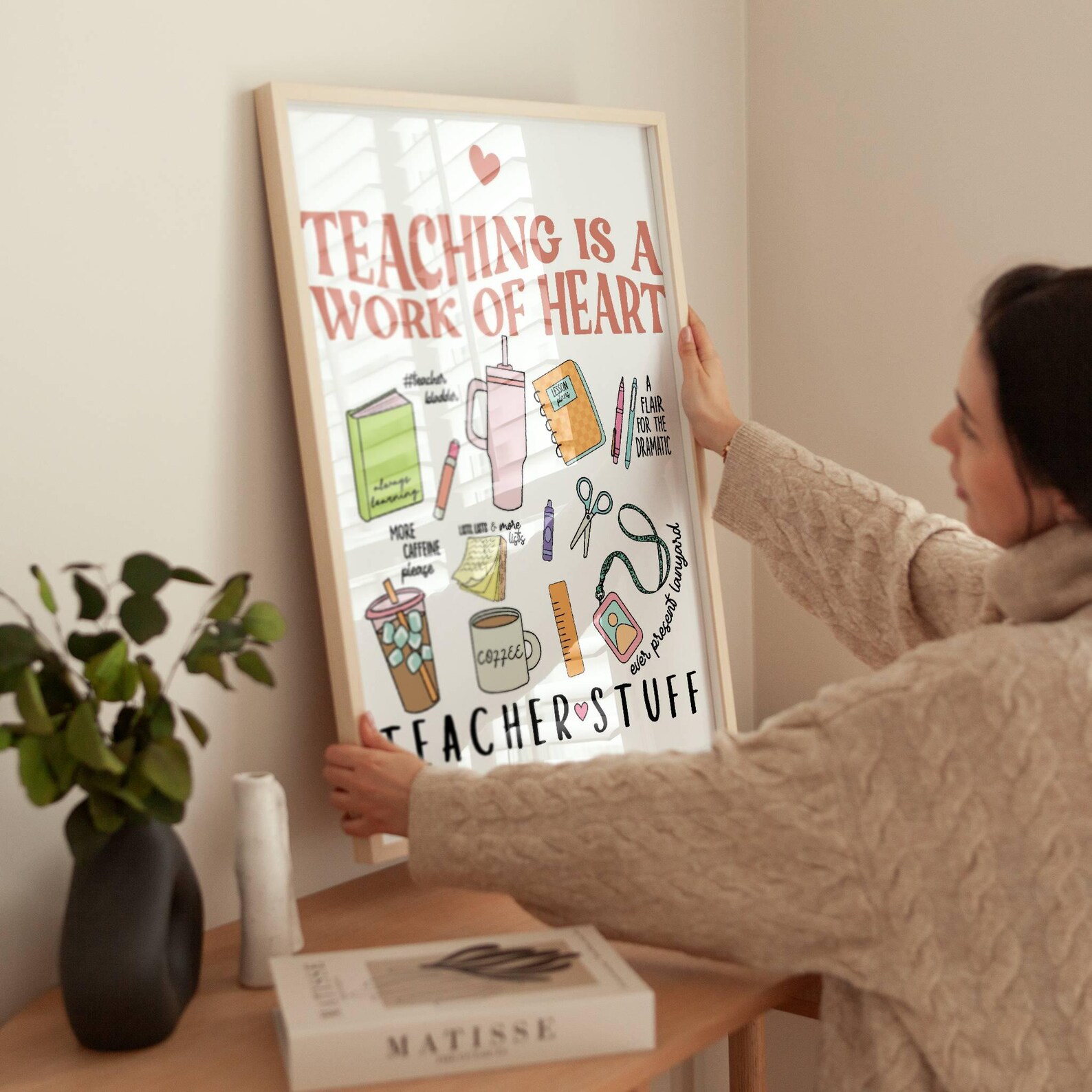 Teacher Wall Art Office Room Decor Teacher Gift Teacher Desk Decor ...