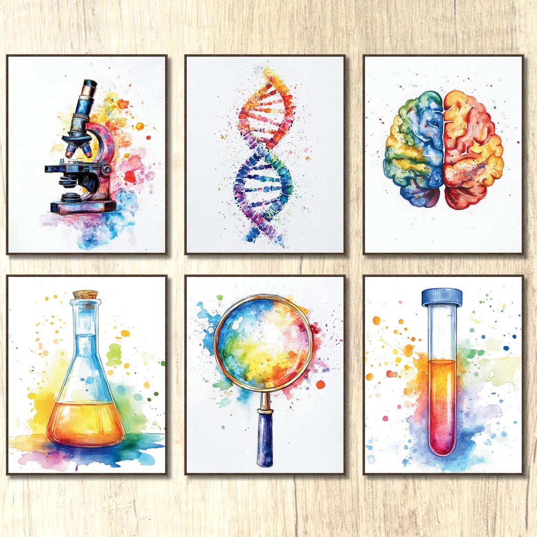 Science Wall Prints Science Posters Science Classroom Decor Biology ...