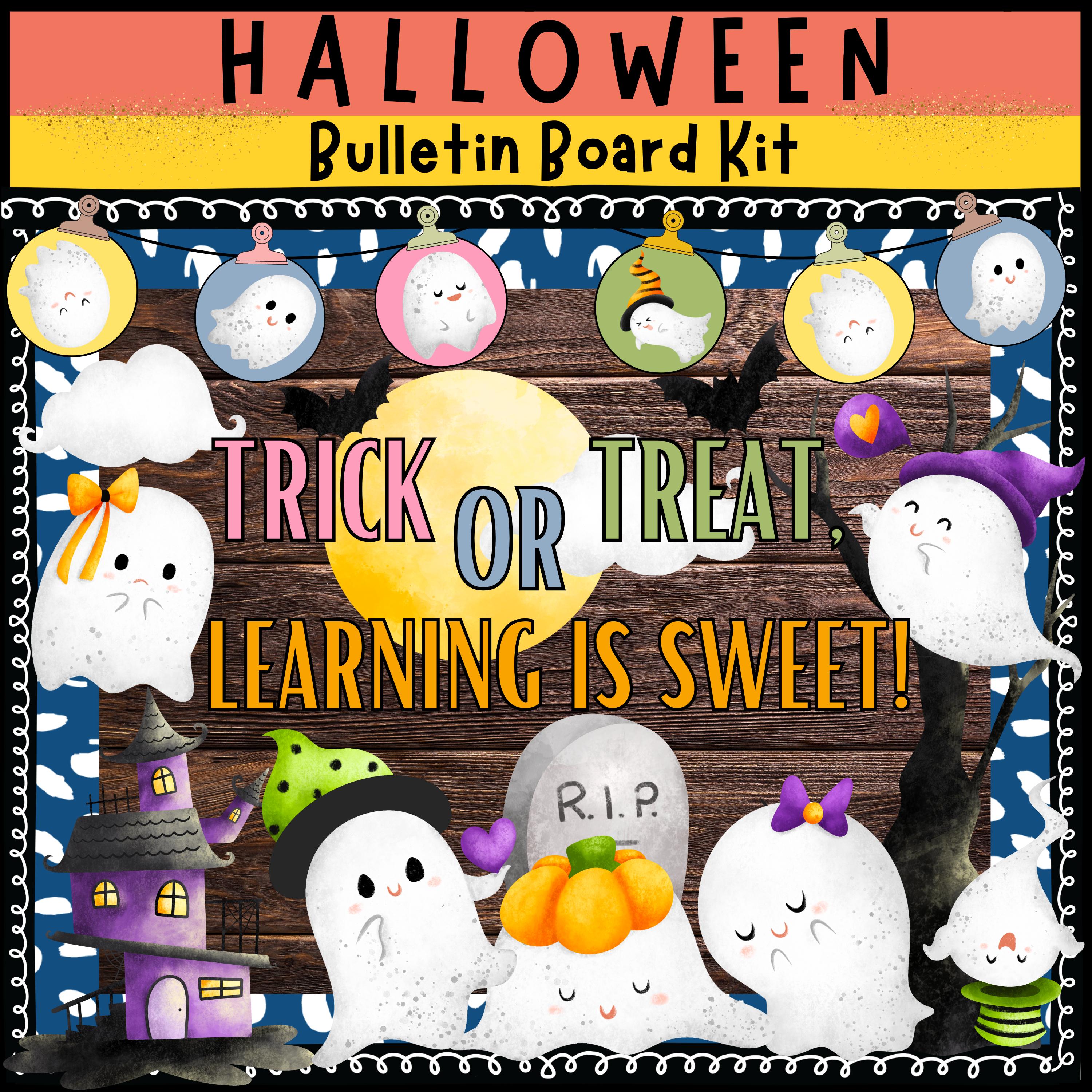 Halloween Bulletin Board Kit Autumn Classroom Decorations Door Decor ...