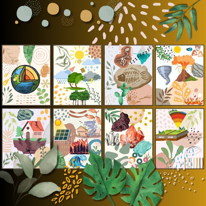 Earth Science Poster Set Earth Science Classroom Decor Geography Wall ...
