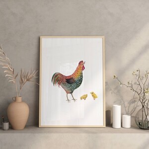 Chicken Print Cottage-core Decor Farmhouse Print Printable Farm Nursery ...