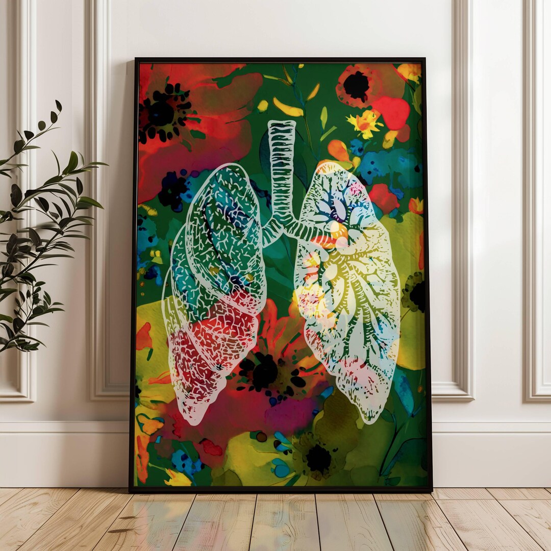Lungs Print Science Art Prints Anatomy Wall Art Meditation Wall Art ...