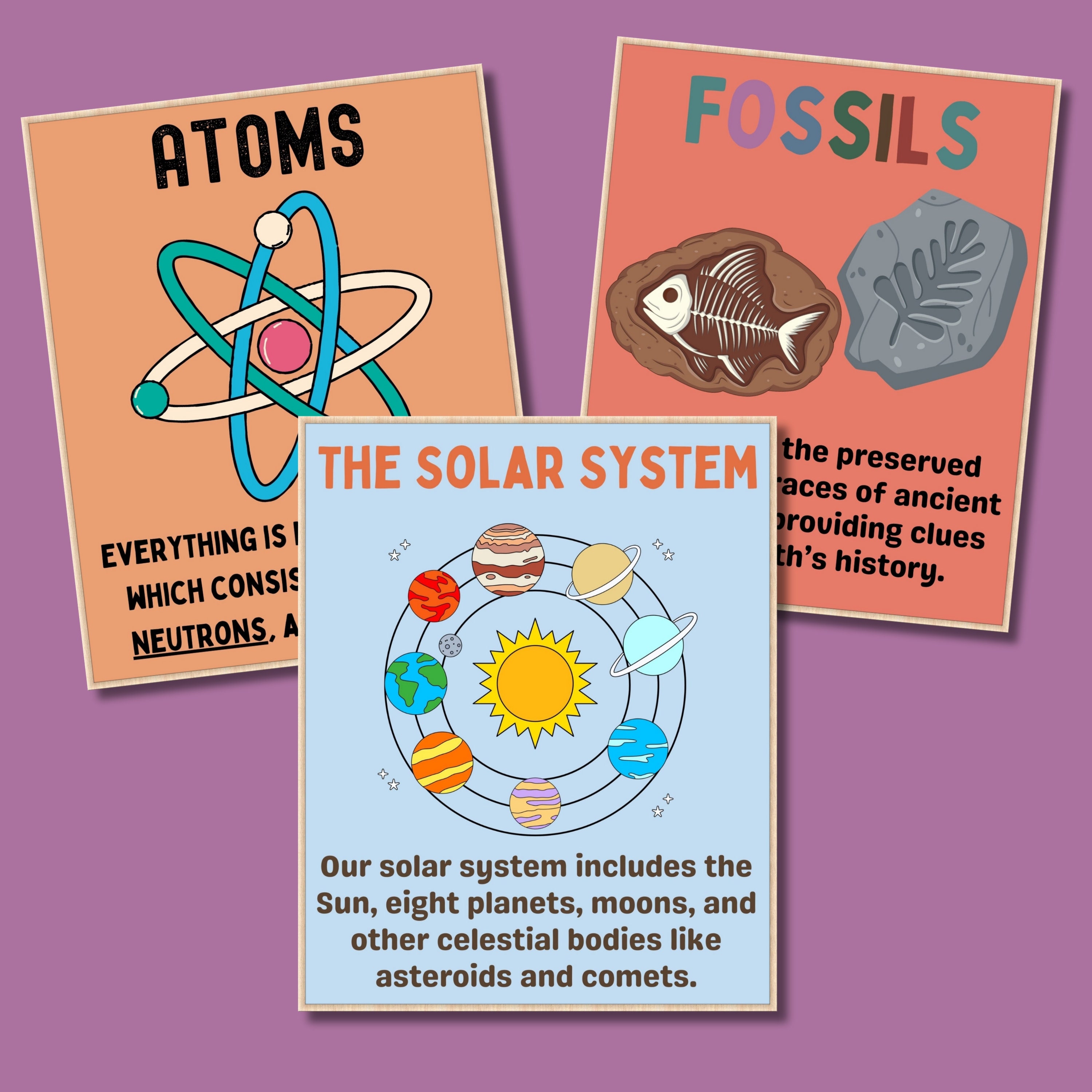 Science Class Posters Set of 12 Middle School Science Posters High ...