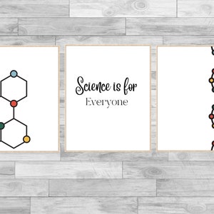 3 Science Printable Posters, Science is for Everyone Sign,science ...