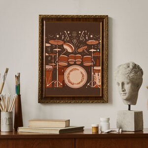 12 Music Wall Art Set, Abstract Musical Instruments Music Room Decor ...