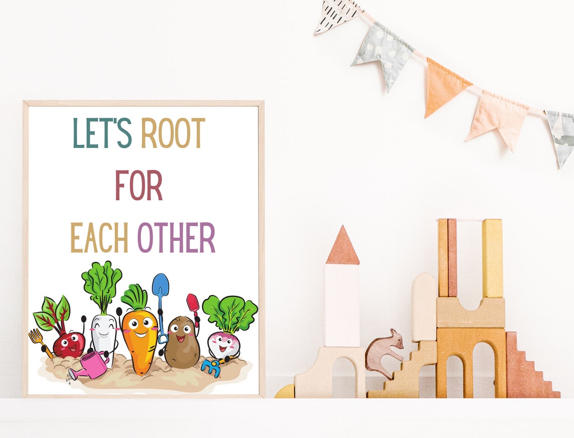 Let's Root for Each Other Classroom Decor Digital Print - Etsy