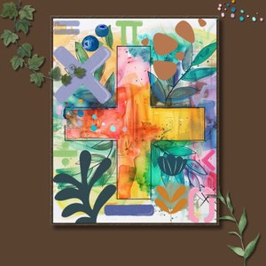 Math Wall Prints, Boho Watercolor Prints, Boho Classroom Wall Art ...