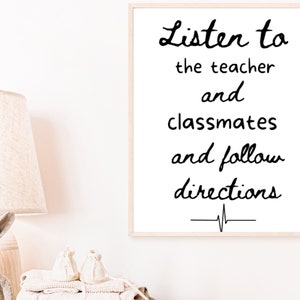 Classroom Rules Posters Printable Bulletin Board Classroom Agreement ...