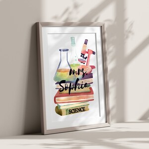 Personalized SCIENCE TEACHER SIGN Custom Science Teacher Door Sign ...