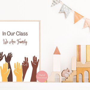 In Our Class We Are Family Classroom Print Printable Art - Etsy