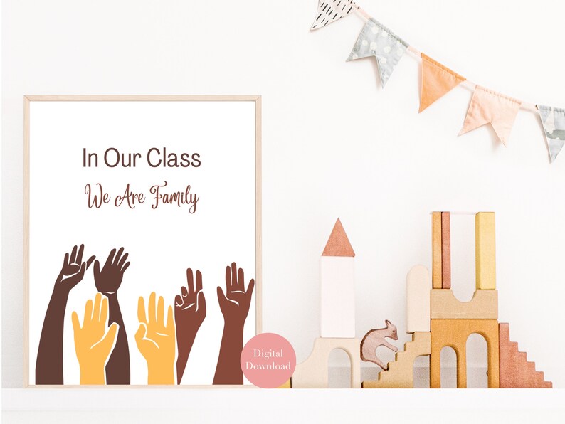 In Our Class We Are Family Classroom Print Printable Art - Etsy