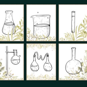 Science Poster Set Science Wall Art Stem Classroom Decorations Science ...
