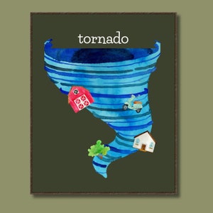 Natural Disasters Prints Watercolor Classroom Decor Science Wall Arts ...