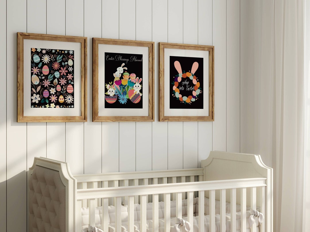 Easter Printable Wall Art Set of 3 Easter Decorations Spring Wall Art ...